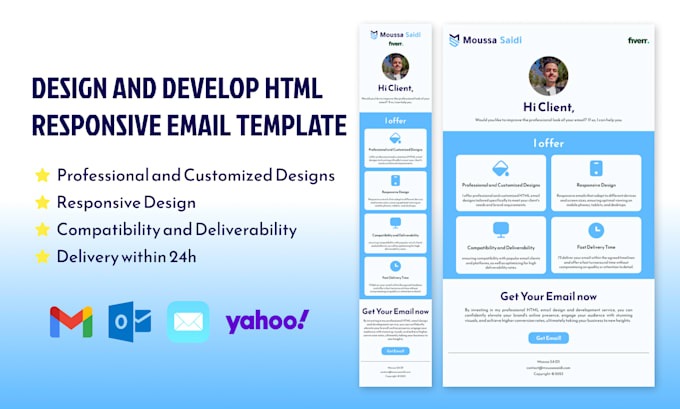 Design and develop responsive html email template by Mousa1 | Fiverr