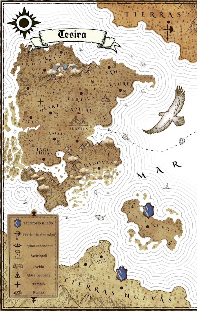 Create you parchment style fantasy map for any purpose by Cholzp | Fiverr