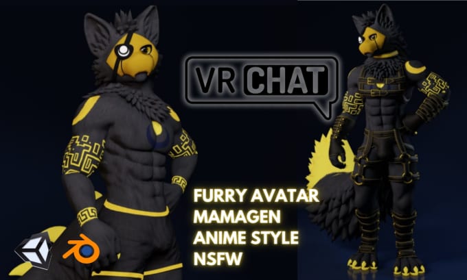 Custom Vrchat Avatar Furry Vtuber Model 3d Nsfw Model By