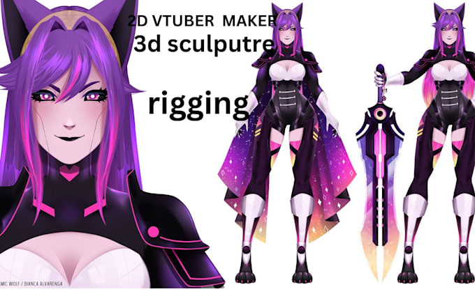 2d,3d vtuber model,3d sculputre, rigging for you,storyboard by Francisedwin | Fiverr