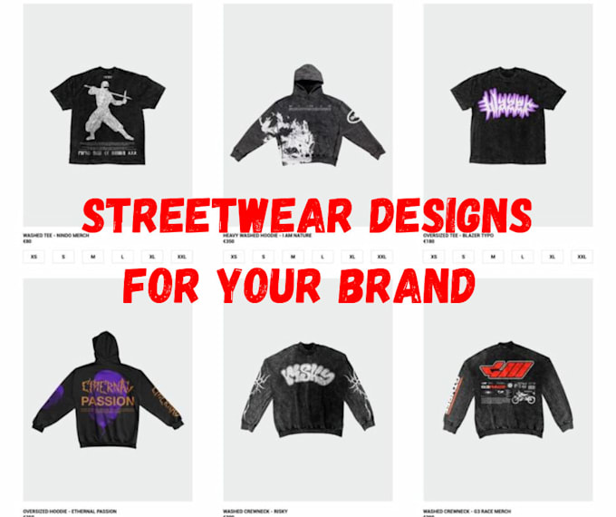 Create streetwear designs for you by Apollogarden | Fiverr