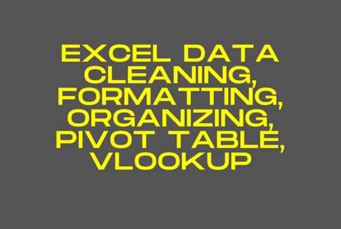 Do Excel Data Cleaning And Formatting By Pstvchhattisgar Fiverr