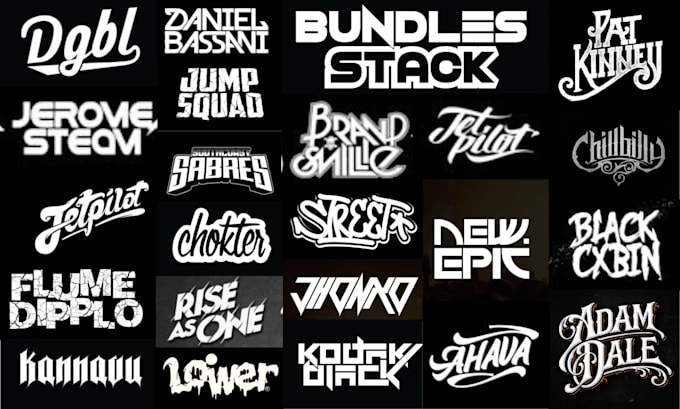 Design unique, custom, dj music, band, edm, typography, hip hop rock ...