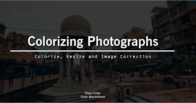 Change black and white photos into color form by Autofinest | Fiverr