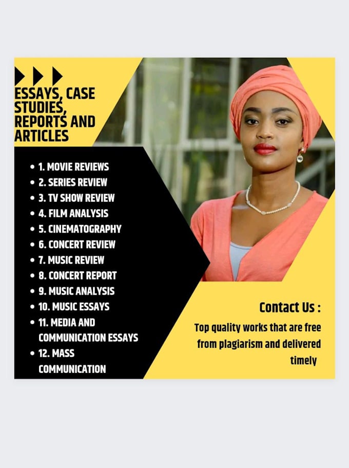 Write a detailed film analysis, movie review, concert review, series ...