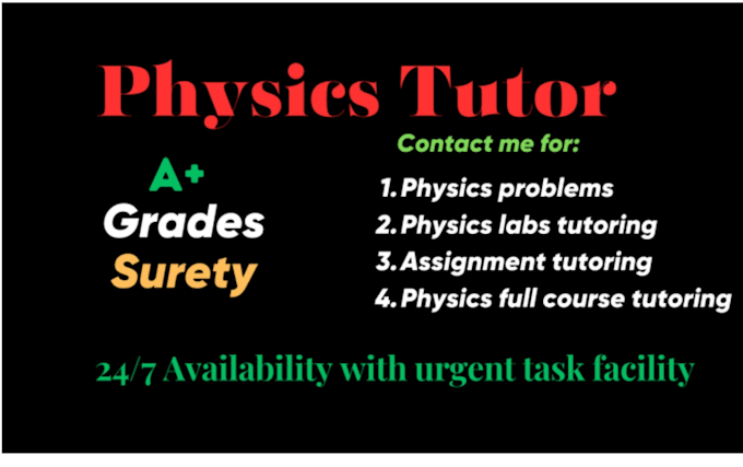Do advanced level physics problem, physics labs, project and physics ...