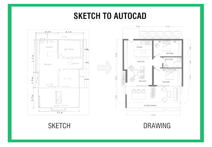 Design and redraw architectural and other 2d plans by Kasupcad | Fiverr
