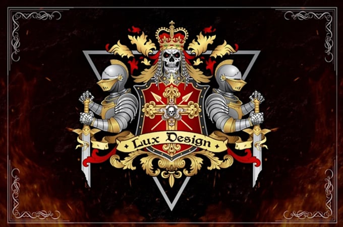 Design heraldic family crest coat of arms logo by Gracer_mullen | Fiverr