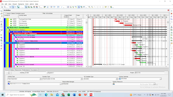 Create construction timeline on primavera p6 and 2d drawings by ...