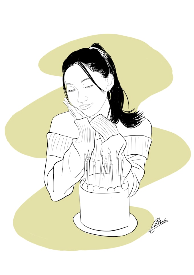 Do digital hand drawing portrait by Dreamsofmel | Fiverr