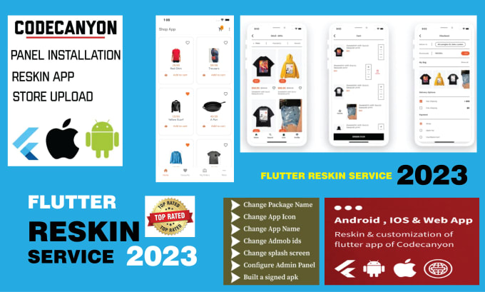 Reskin or customize your android, ios flutter app by Next_digit | Fiverr