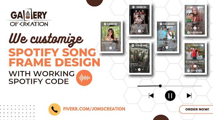 Customize spotify song frame design with working spotify code by ...