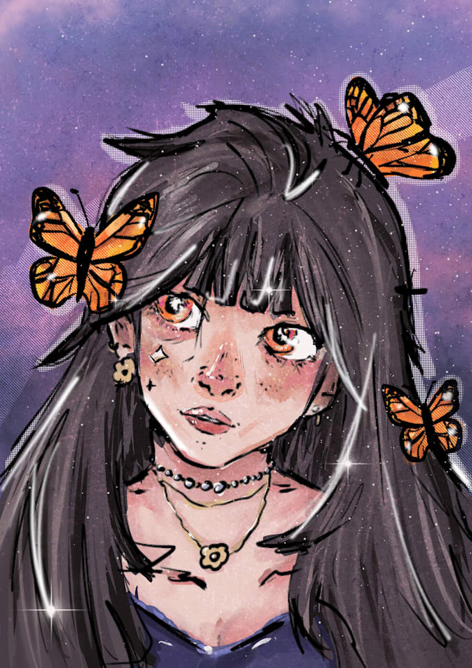 Illustrate an aestetic anime style artwork to your needs by ...