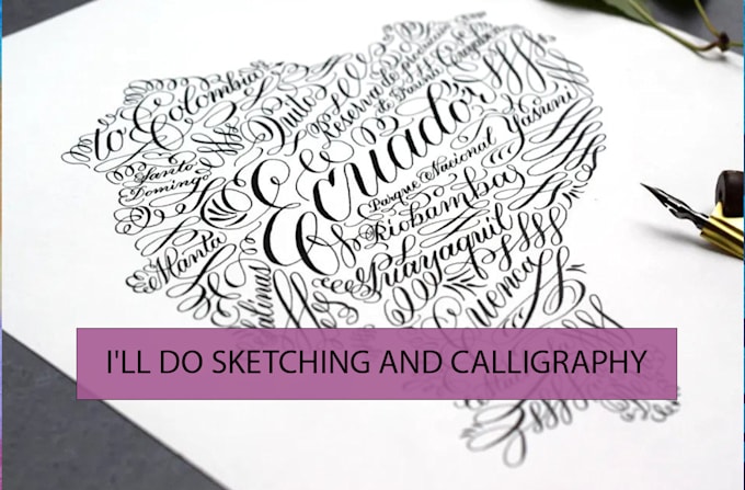 Do sketching and calligraphy designs by Myareejdesigns | Fiverr