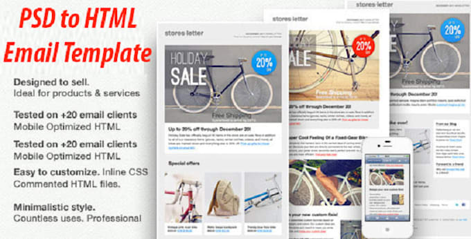 Turn your psd into an html email template by Muiply | Fiverr