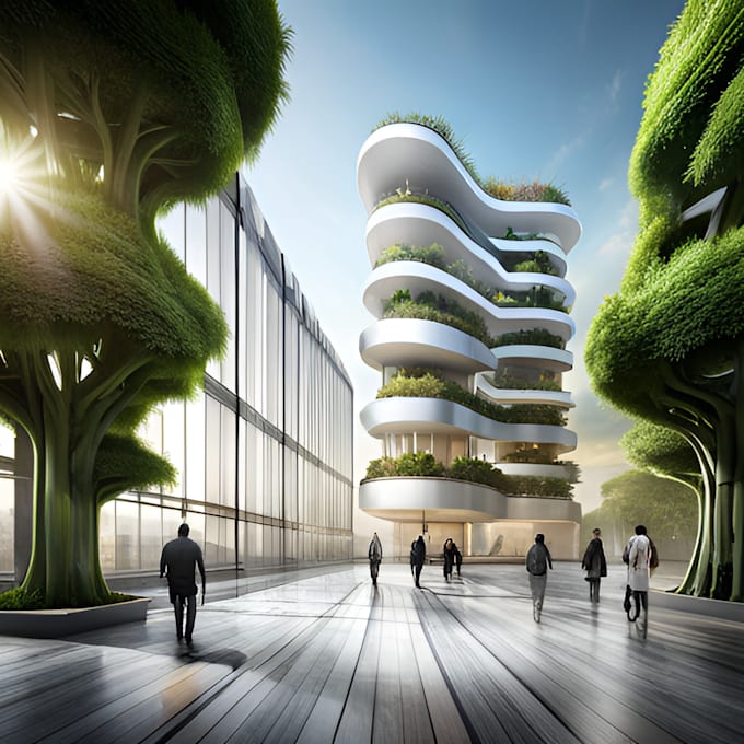 Create an architectural concept image based on your description with ai by Serifesolmaz13 | Fiverr