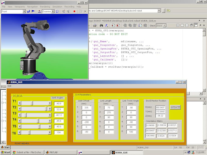 Robot simulink simscape and simmechanics task by Kashif42234 | Fiverr