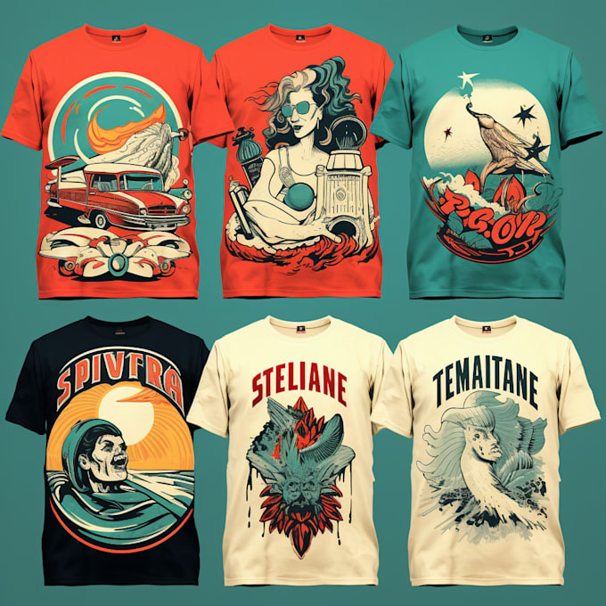 Create custom illustrated retro vintage t shirt designs by Drepook | Fiverr
