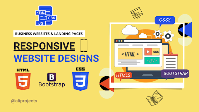 Create Engaging Landing Pages Or Business Websites With Html Css And Bootstrap By Aliprojects