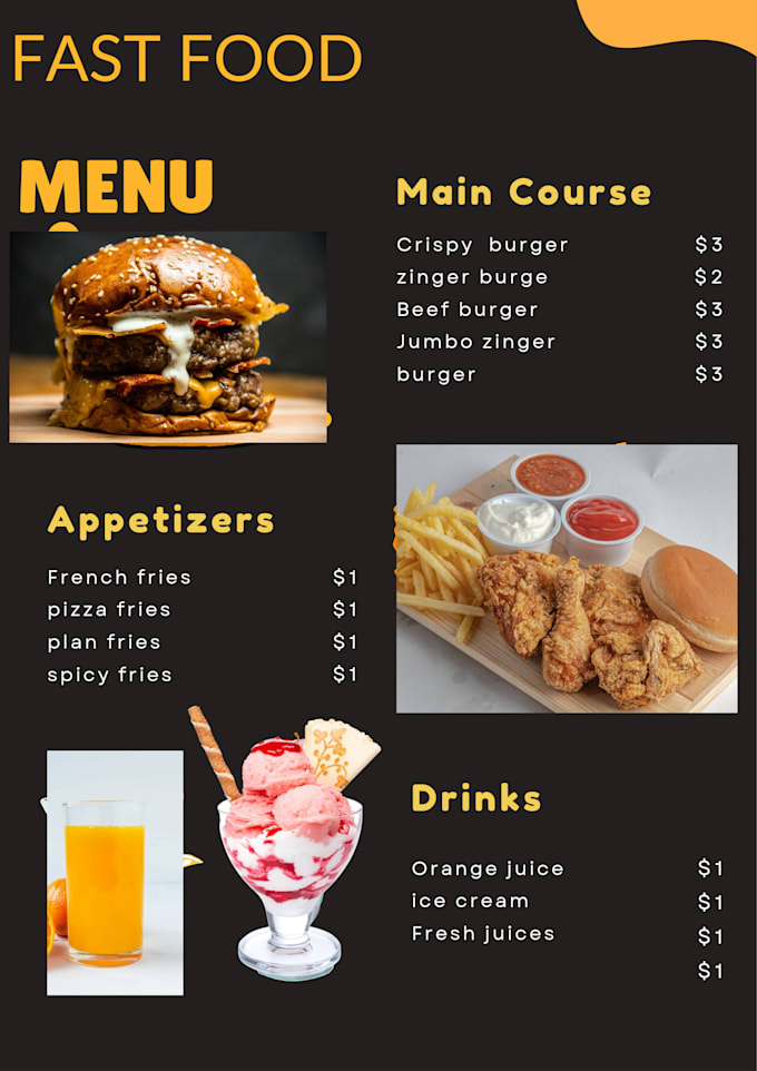 Do main menu design by Faheerakhan | Fiverr