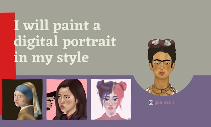 Make a digital portrait in my style by Saruus | Fiverr