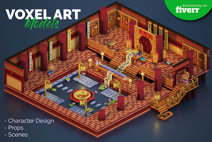 Make a voxel art model in magicavoxel or voxedit by Deitmos | Fiverr