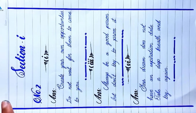 Handwriting notes and letters by Aoliya_khan | Fiverr