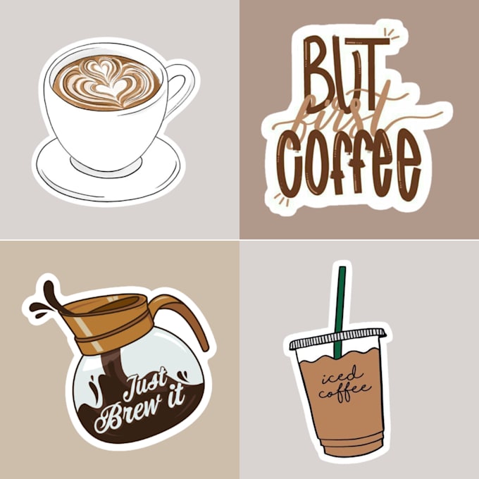 Create customize, awesome illustration sticker design by Alinasoy | Fiverr