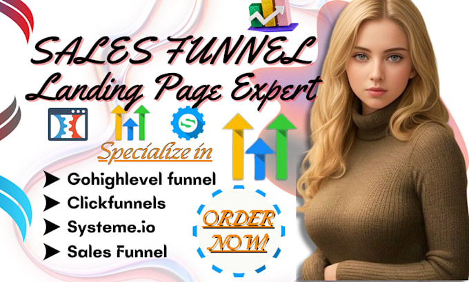 Design systeme io, clickfunnels website landing page, gohighlevel sales ...