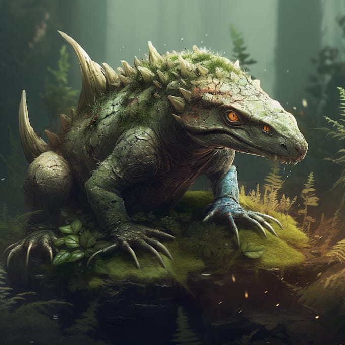 Create a unique illustration character environment creature by ...