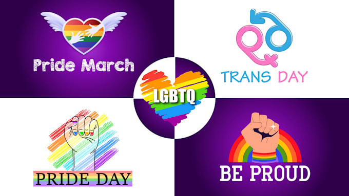 Design feminine, pride, lgbtq logo in rainbow theme by Furqan_graphic ...
