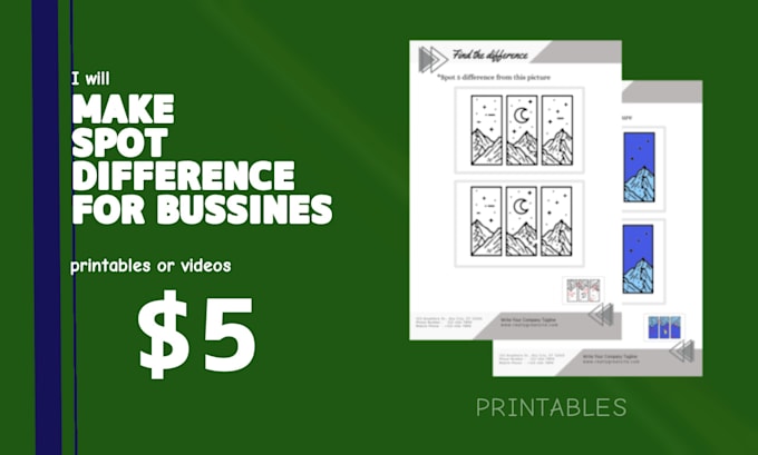Make your picture into spot differences for videos by Ruang_kece | Fiverr