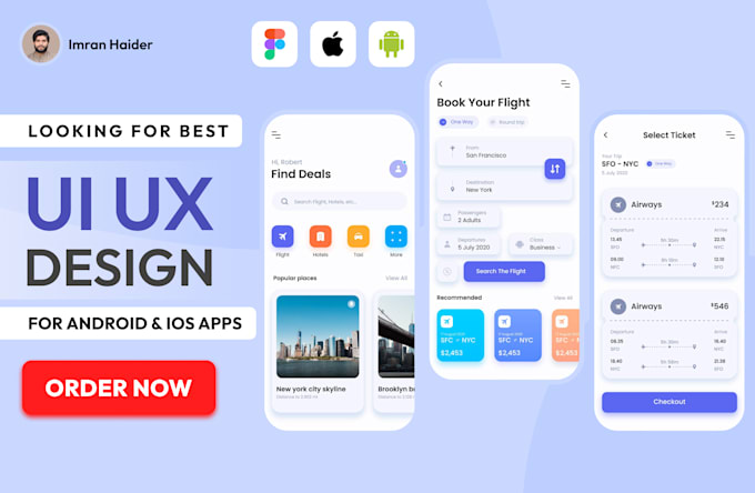 Do mobile app design in figma by Imranhaider4104 | Fiverr