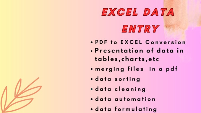 Excel data entry, data entry, pdf to excel data entry by Vikash_kr011 ...