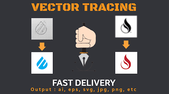 Manually trace logo or image to vector by Nakavect | Fiverr Manually trace logo or image to vector by Nakavect | Fiverr