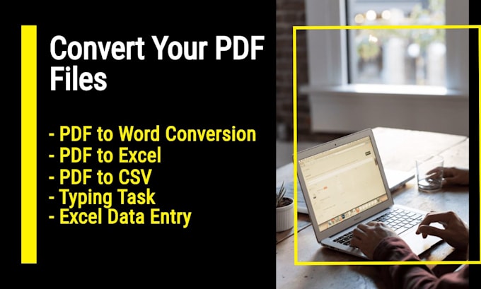 Do pdf to excel, word, csv conversion and manual typing task by ... Do pdf to excel, word, csv conversion and manual typing task by ...