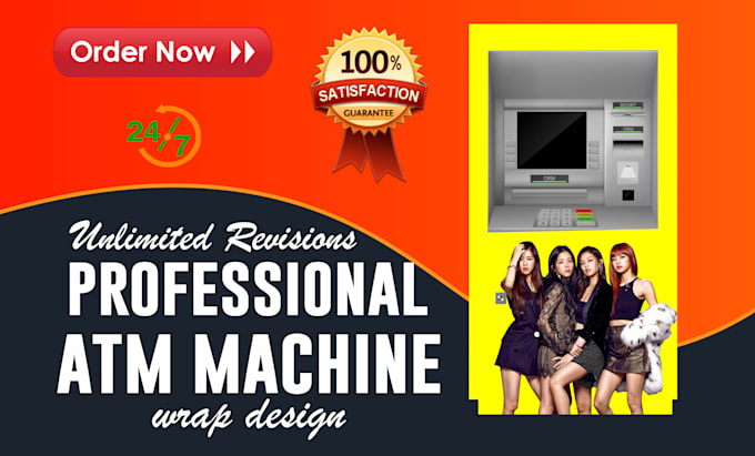 Professional atm machine wrap design, atm wrap, vending machine, atm ...