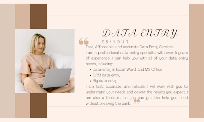 Do fast and affordable data entry with accuracy and efficiency by Rounakbakshi689 | Fiverr