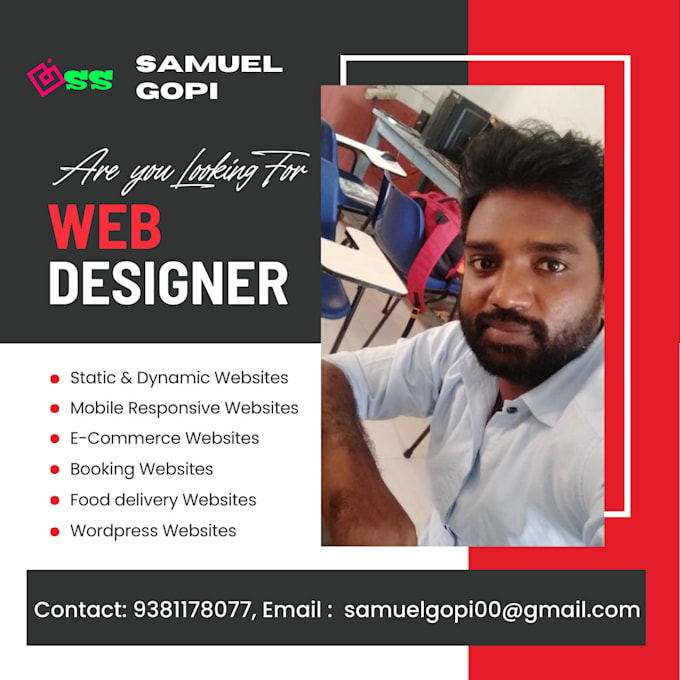 Design Responsive Websites With Html Css Javascript And Wordpress By Samuelgopi Fiverr