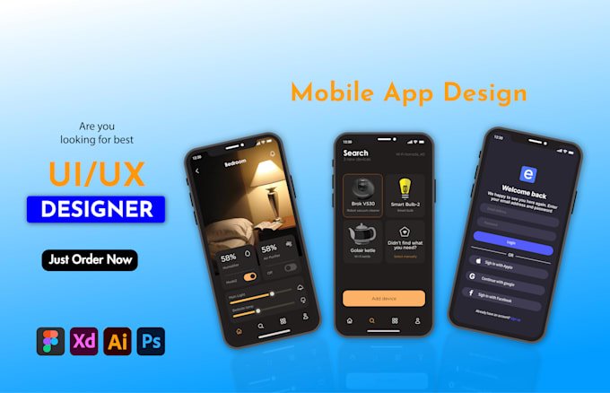 Design mobile app dashboard and landing page ui ux by Masud886 | Fiverr