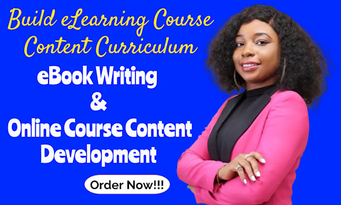Build elearning course content curriculum course outline and course ...