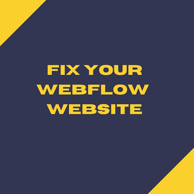 Fix your webflow website by Juan_cilliers | Fiverr