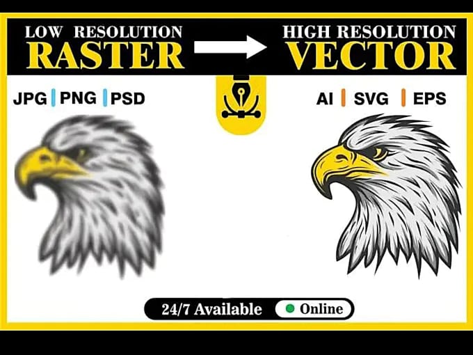 Vector tracing, trace, redraw, convert logo to vector by Farezi19 | Fiverr