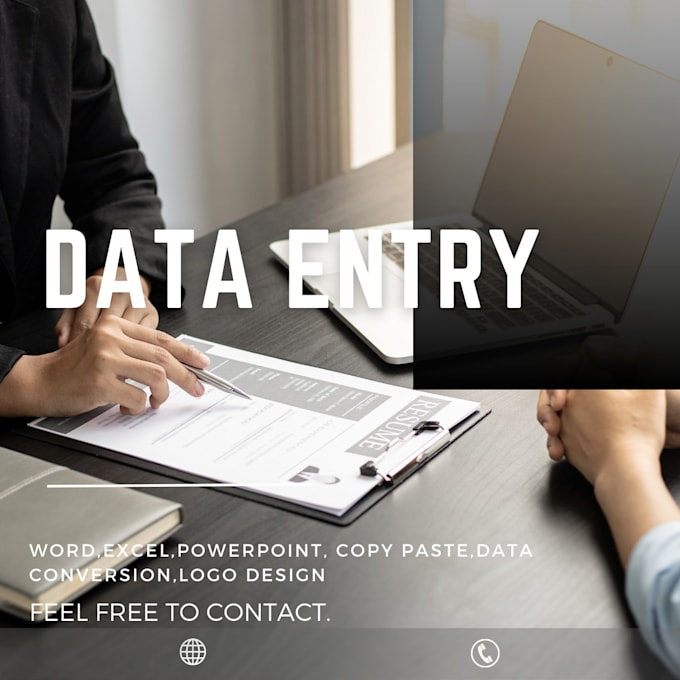 Do any kind of data entry work,pdf to word,excel conversion,copy paste ...