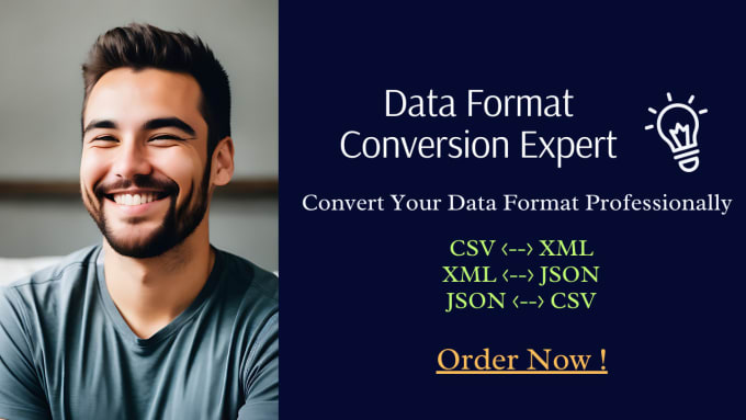 Transform and convert csv, xml, and json files precisely by Addel_cots | Fiverr