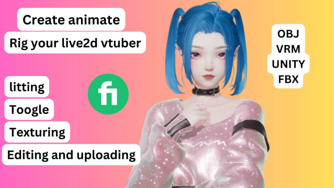 3d Model Fursona 3d Vtuber Custom Vrchat Avatar Nsfw Furry 3d Vtuber Game By Dsource001 Fiverr