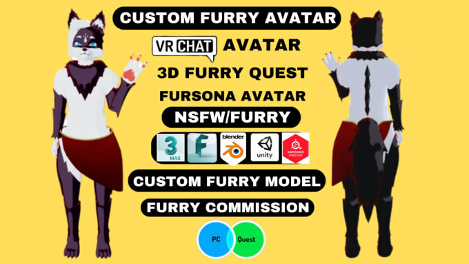 Create custom 3d vrchat furry avatar vr fursona avatar dps edit fbx to ... Create custom 3d vrchat furry avatar vr fursona avatar dps edit fbx to ...