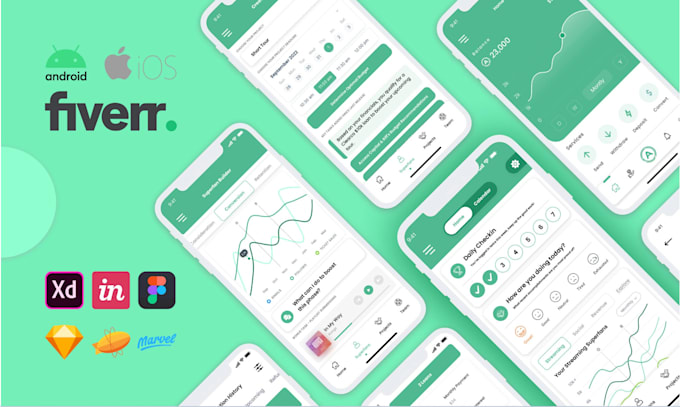 Do ui design for your mobile app screens by Moyzone | Fiverr