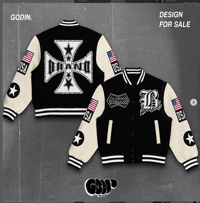 Make varsity jacket design by Godinjpg | Fiverr