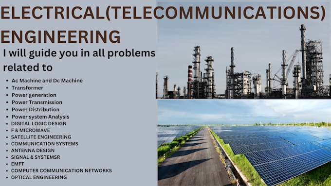 Help you with electrical telecommunication engineering by Adnan_expert9 ...